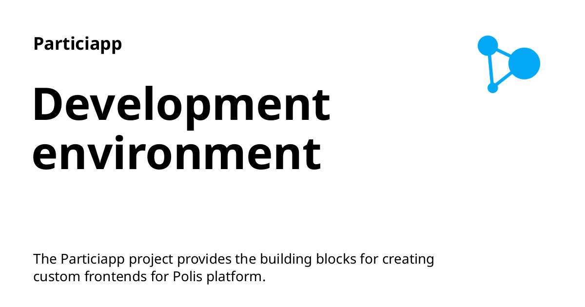 Development environment - Particiapp